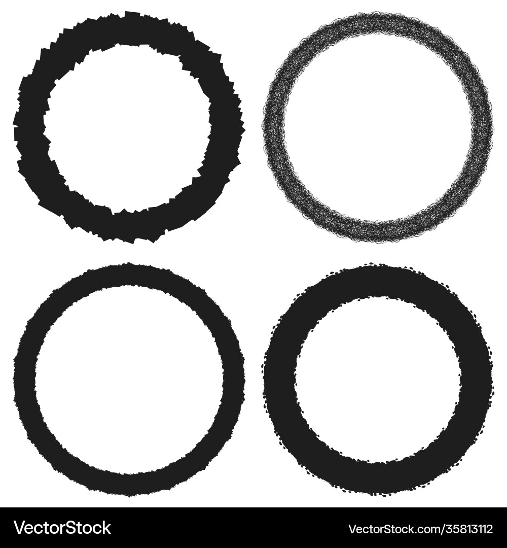 Circle frame set Royalty Free Vector Image - VectorStock