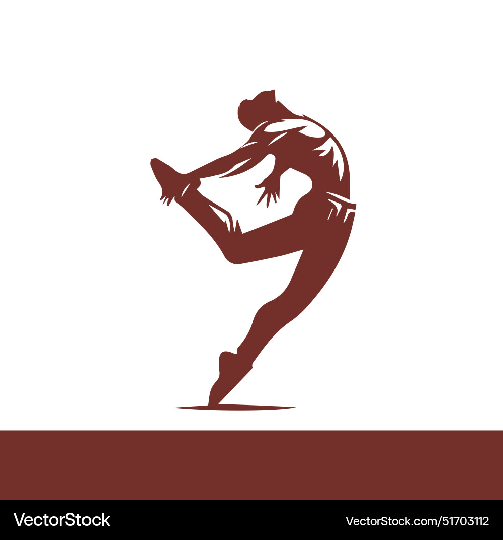 Dancing girl logo Royalty Free Vector Image - VectorStock