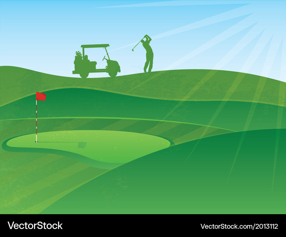 Golf course Royalty Free Vector Image - VectorStock