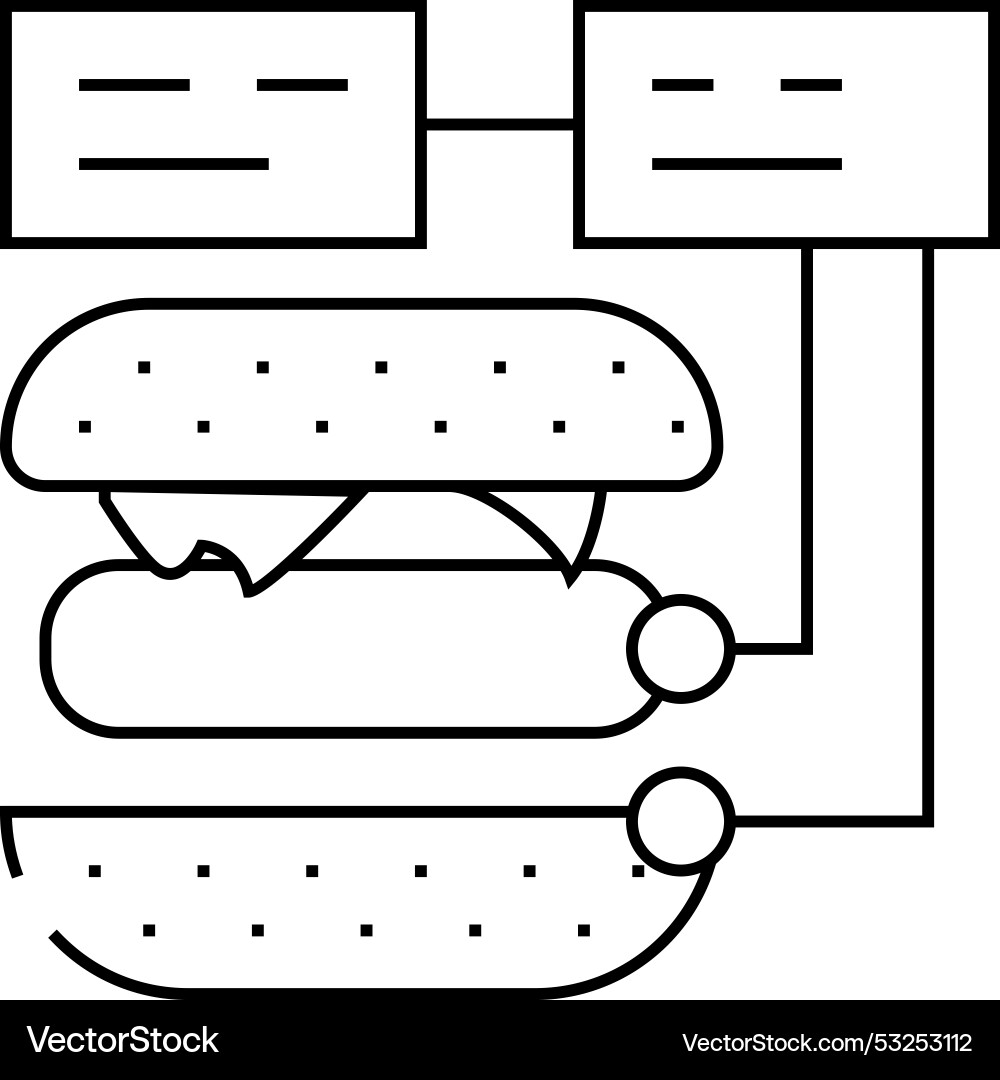 Ingredients for cooking line icon Royalty Free Vector Image