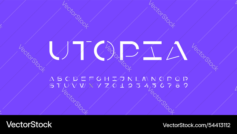 Modern font alphabet Royalty Free Vector Image