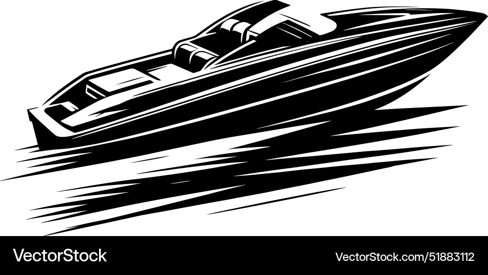 Modern luxury yacht ship silhouette isolated Vector Image