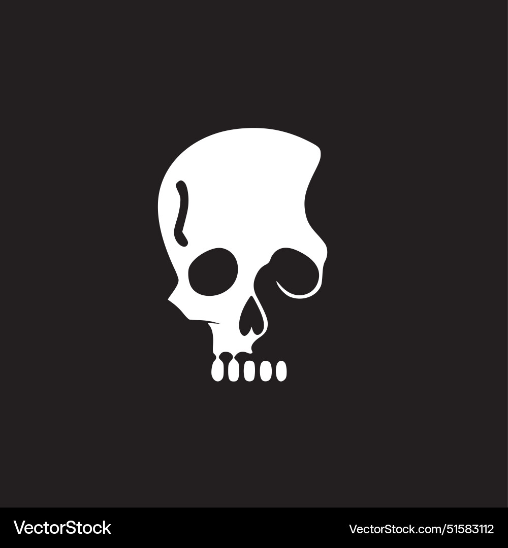 Skull - minimalist and simple silhouette Vector Image