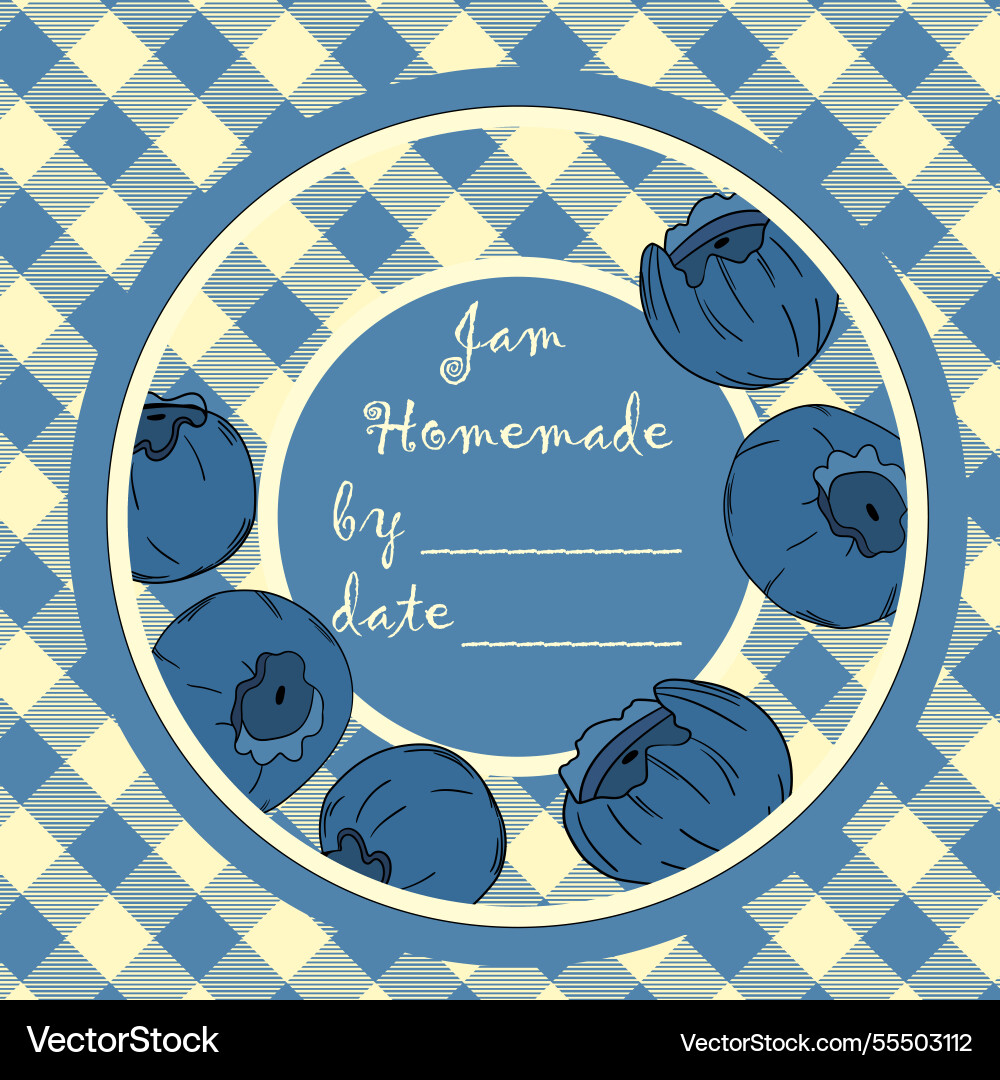 Template jam label design retro homemade Vector Image
