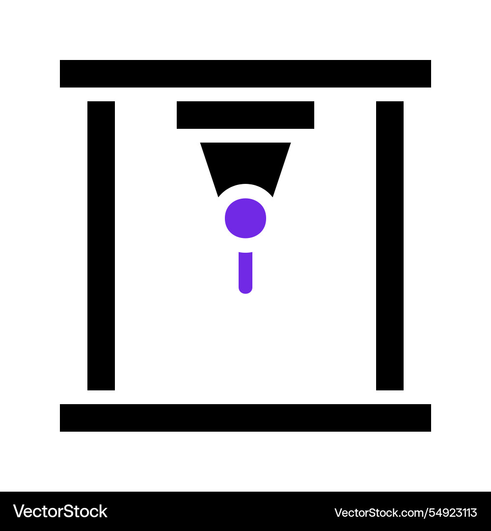 3d printer extruder concept of additive Royalty Free Vector