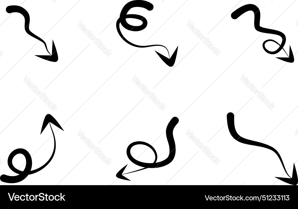Arrows direction sign pictogram symbol visual set Vector Image