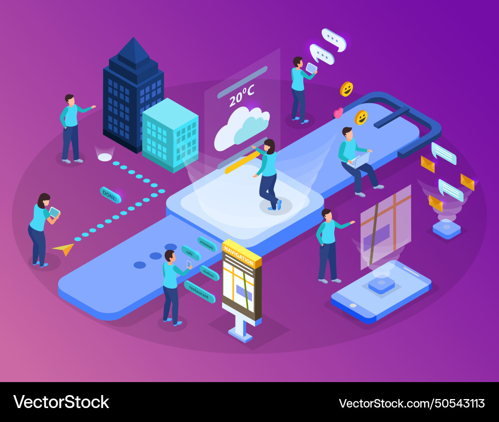 Augmented virtual reality composition Royalty Free Vector