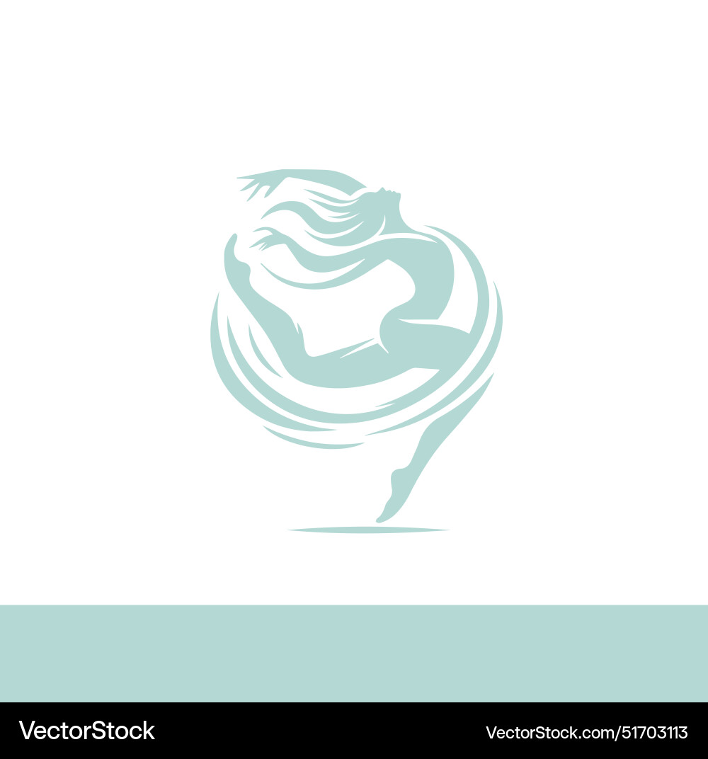 Dancing girl logo Royalty Free Vector Image - VectorStock