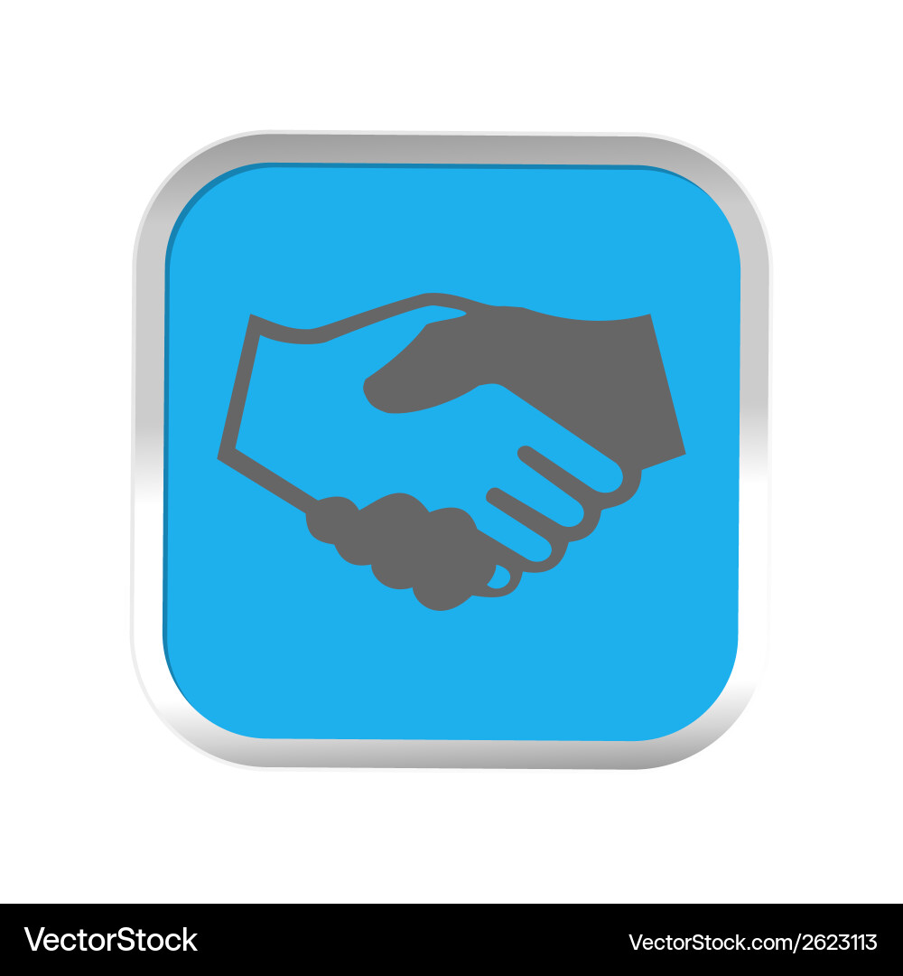 Handshake Sticker Icon Royalty Free Vector Image