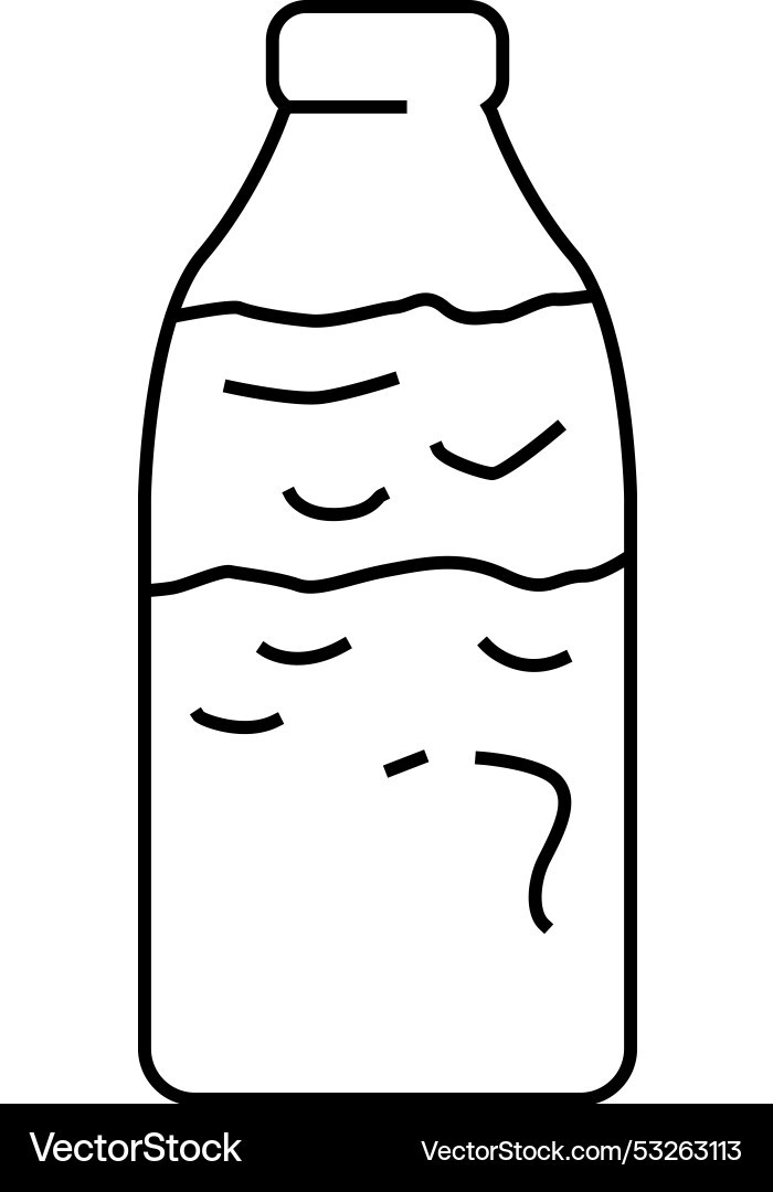 Milk rotten food line icon Royalty Free Vector Image