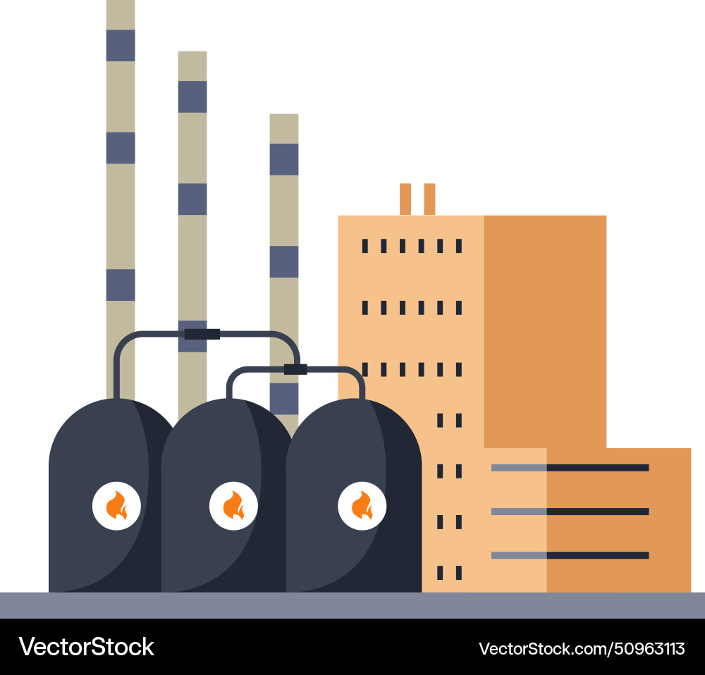 Oil storage facility Royalty Free Vector Image