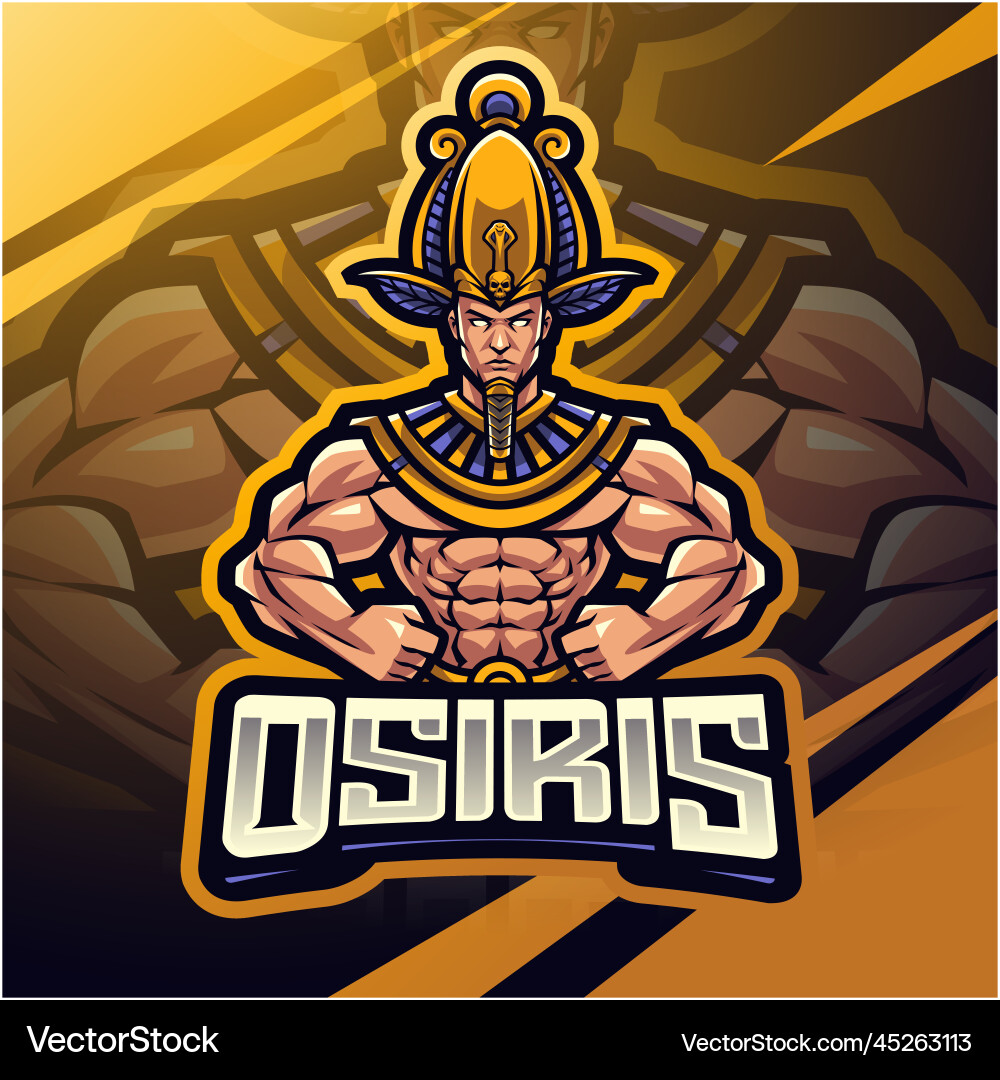 Osiris esport mascot logo design Royalty Free Vector Image