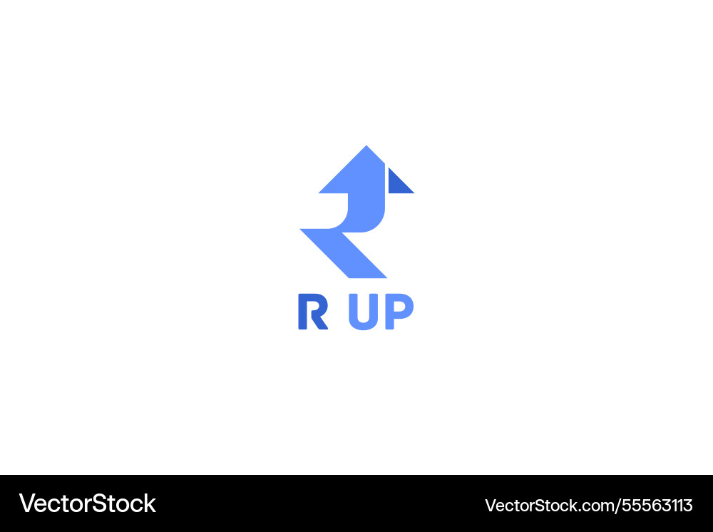 R up Royalty Free Vector Image - VectorStock