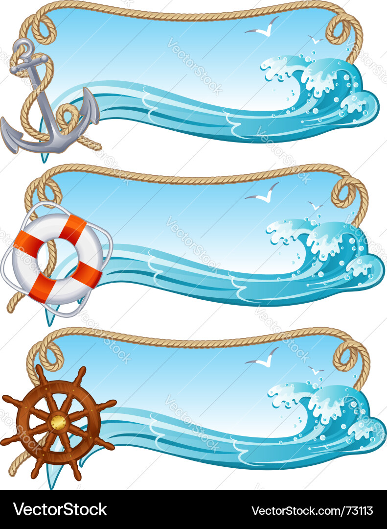 Sailing banner Royalty Free Vector Image - VectorStock