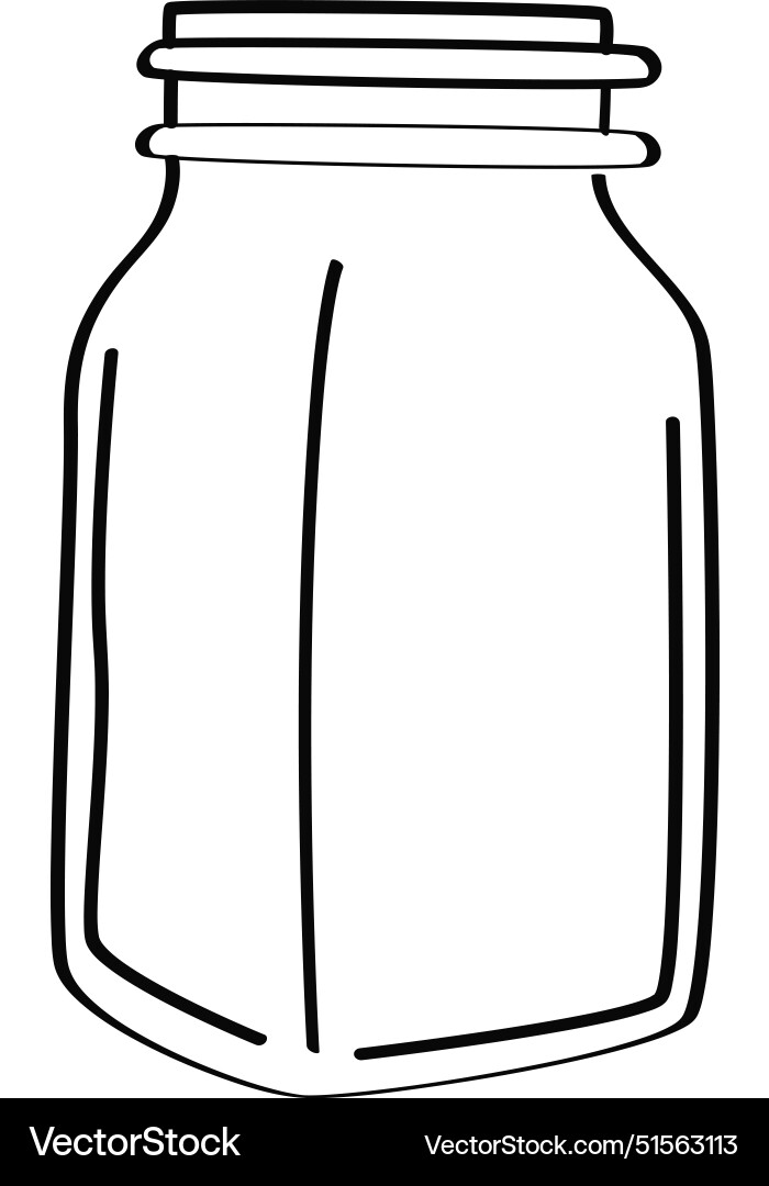 Square jar doodle Royalty Free Vector Image - VectorStock