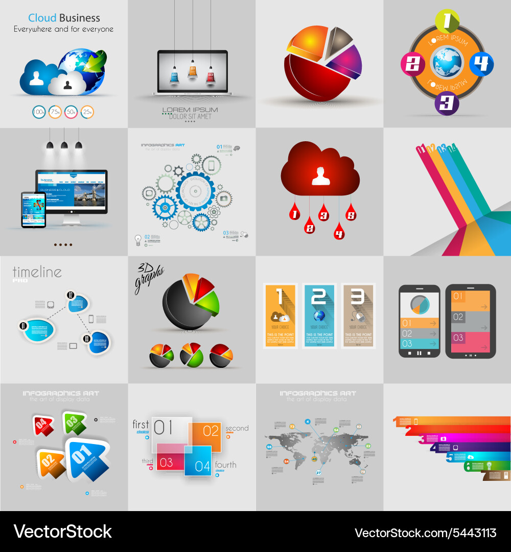 Squared infoset Royalty Free Vector Image - VectorStock