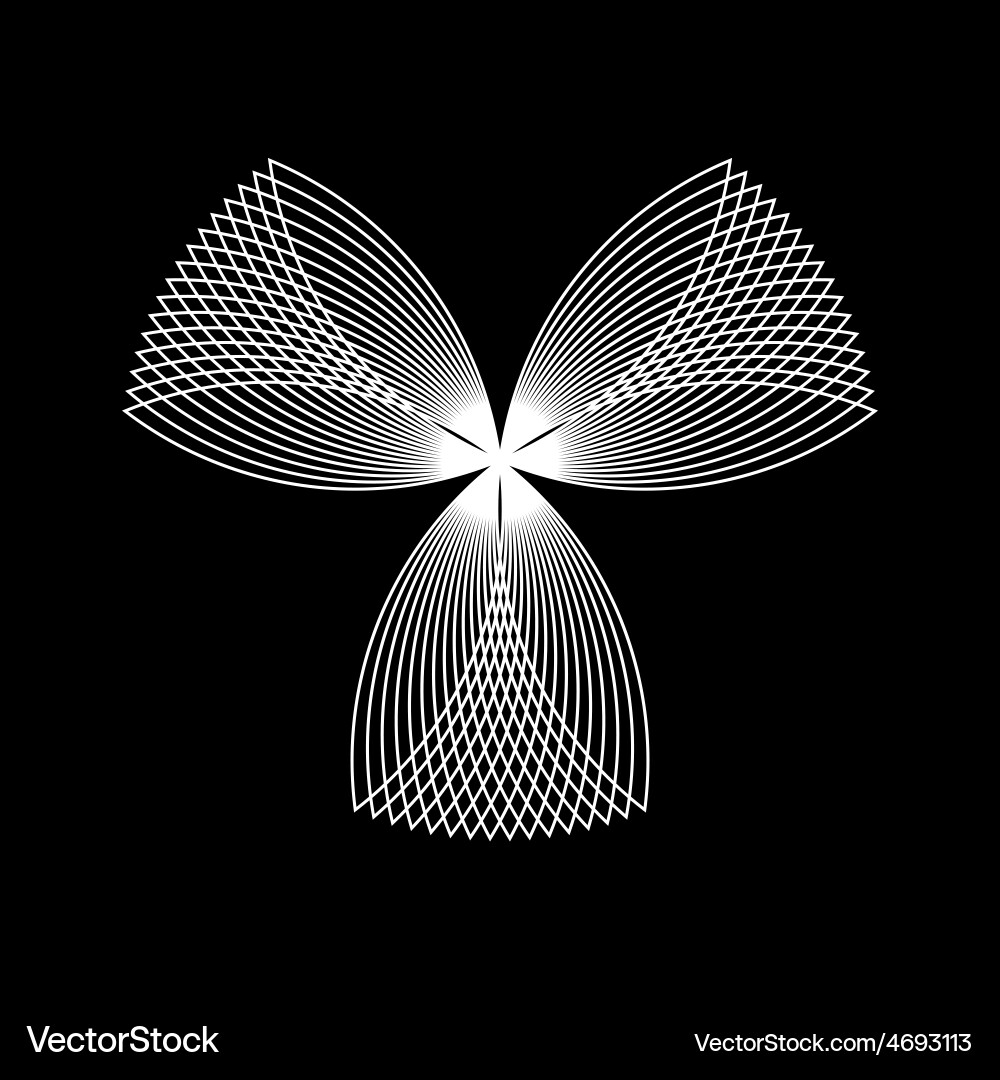 White Fractal Shape Royalty Free Vector Image - VectorStock