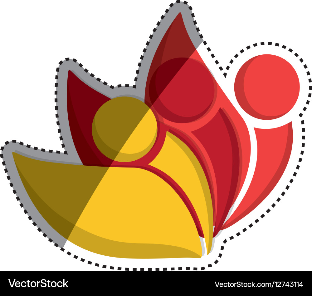 Abstract people symbol Royalty Free Vector Image