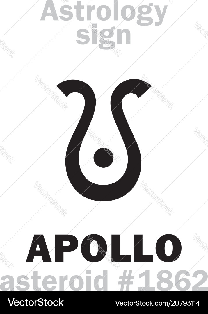 Apollo Mythology - Asteroid 1862 Royalty Free Vector Image