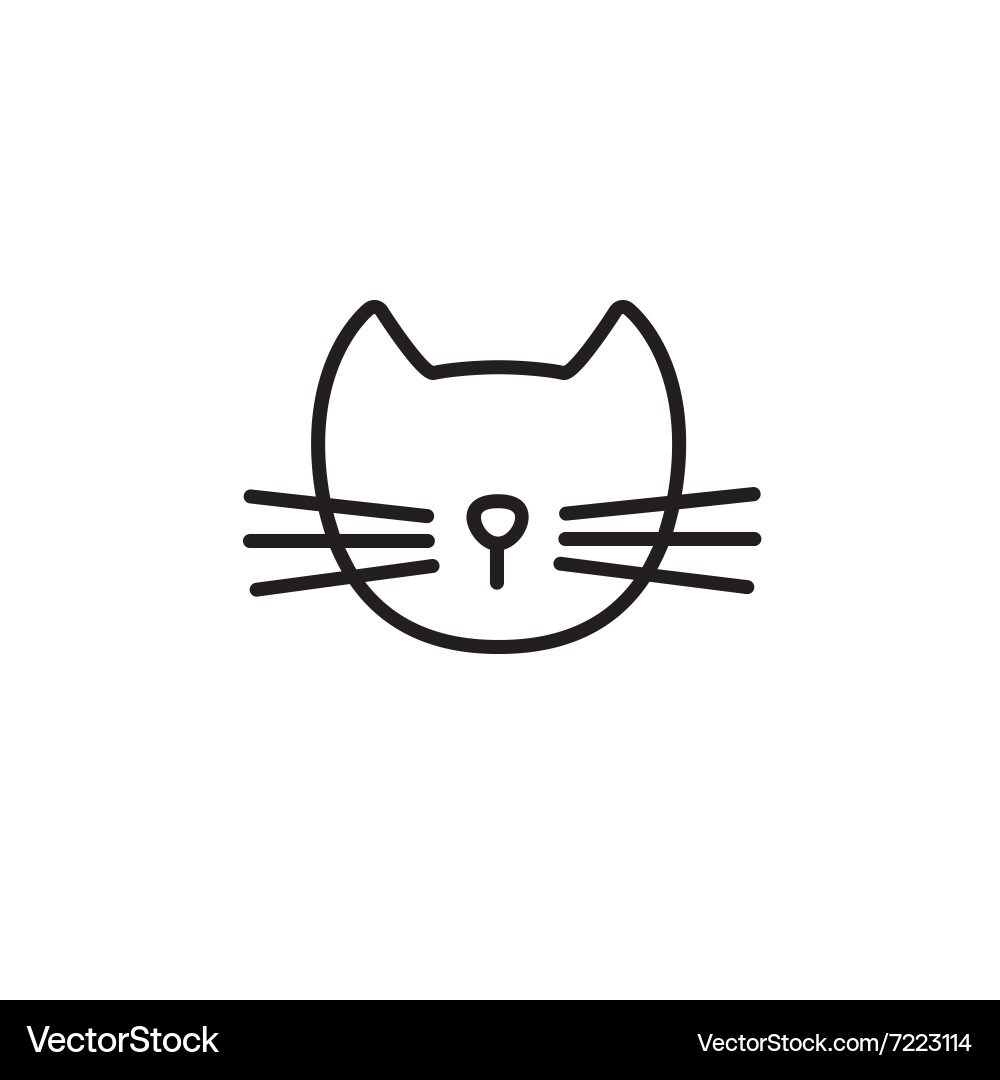 Cat line icon Royalty Free Vector Image - VectorStock