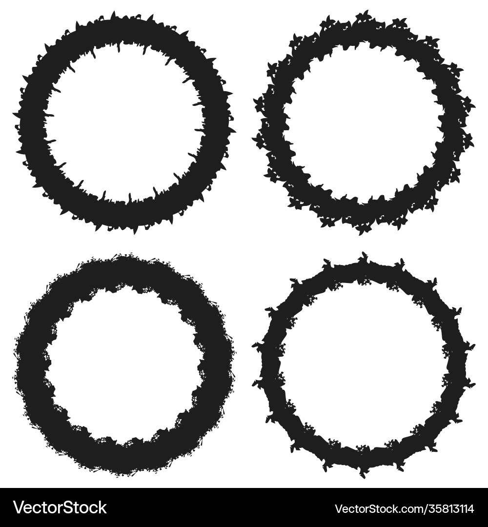Circle frame set Royalty Free Vector Image - VectorStock
