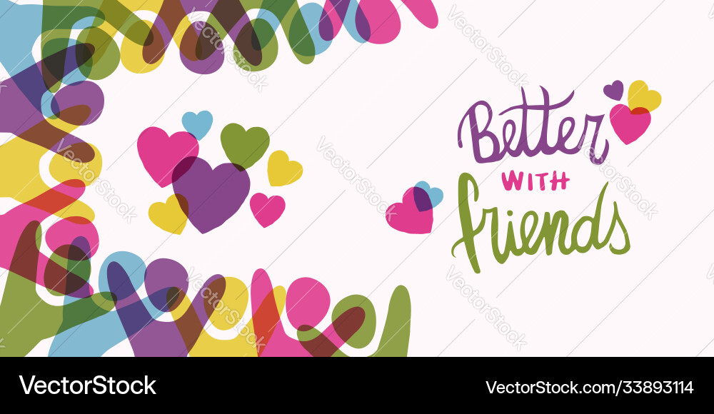 Colorful Friends Celebration Banner Royalty Free Vector