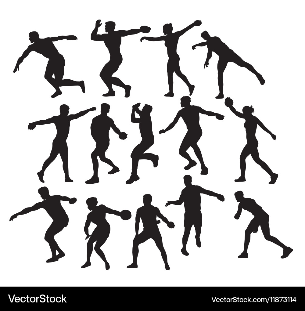 Discus throwing sport activity Royalty Free Vector Image