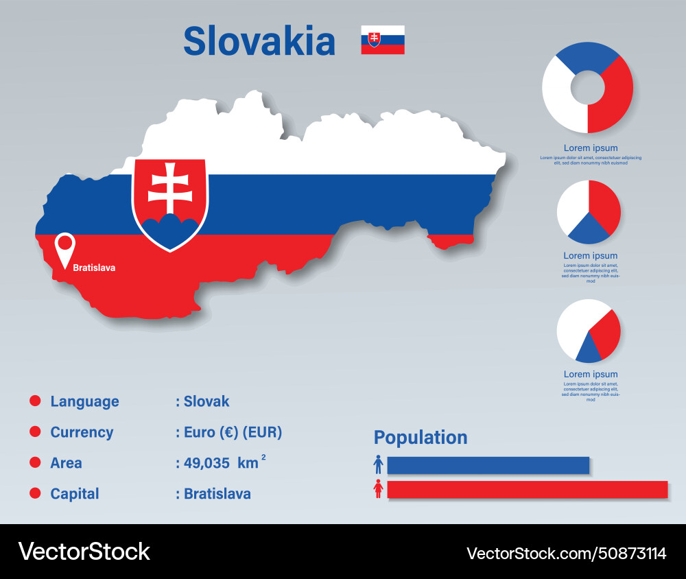 Slovakia infographic Royalty Free Vector Image
