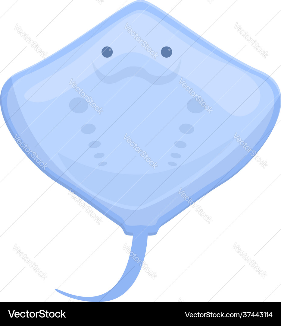 Top view stingray icon cartoon style Royalty Free Vector