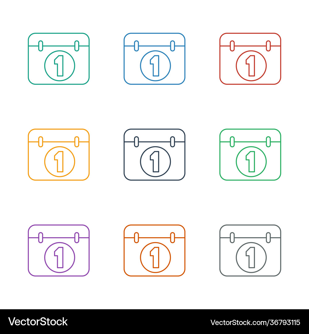 Calendar icon white background Royalty Free Vector Image