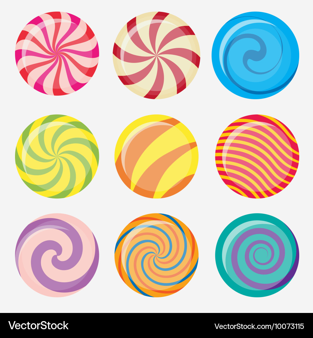 Candies lollipop Royalty Free Vector Image - VectorStock