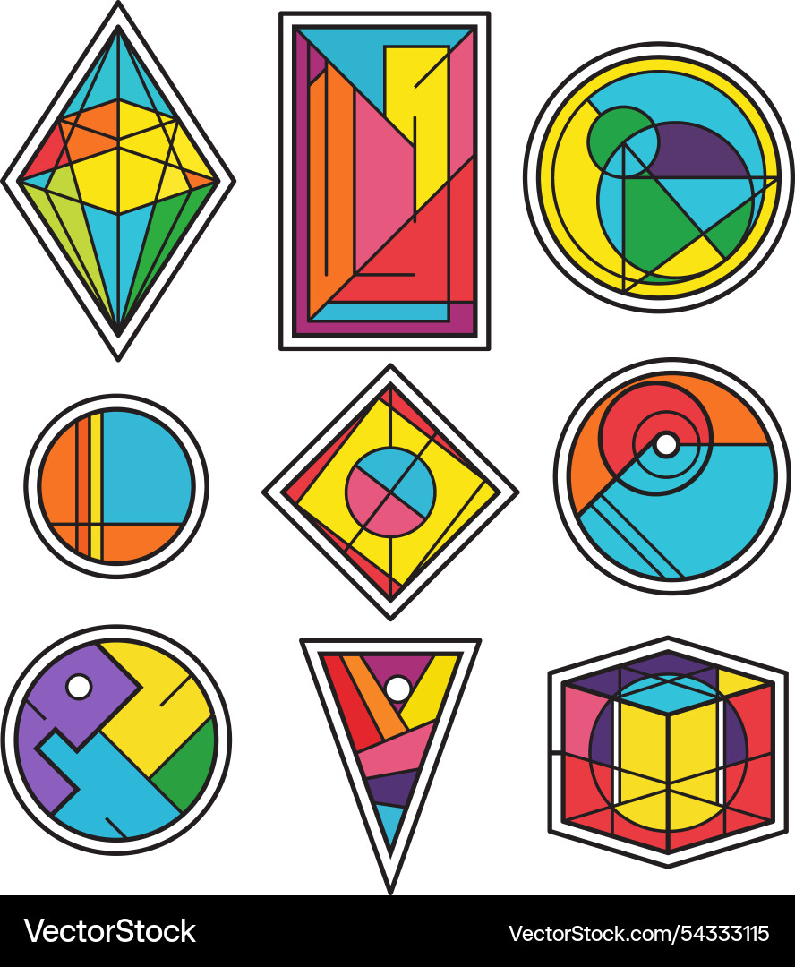 Drawings of different shapes Royalty Free Vector Image