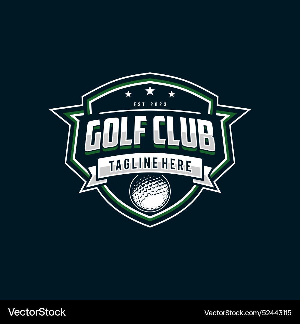 Golf sport logo design template emblem Royalty Free Vector