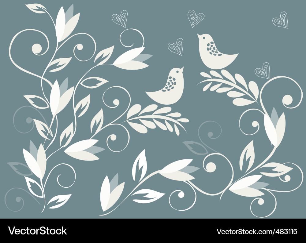 Love birds background Royalty Free Vector Image