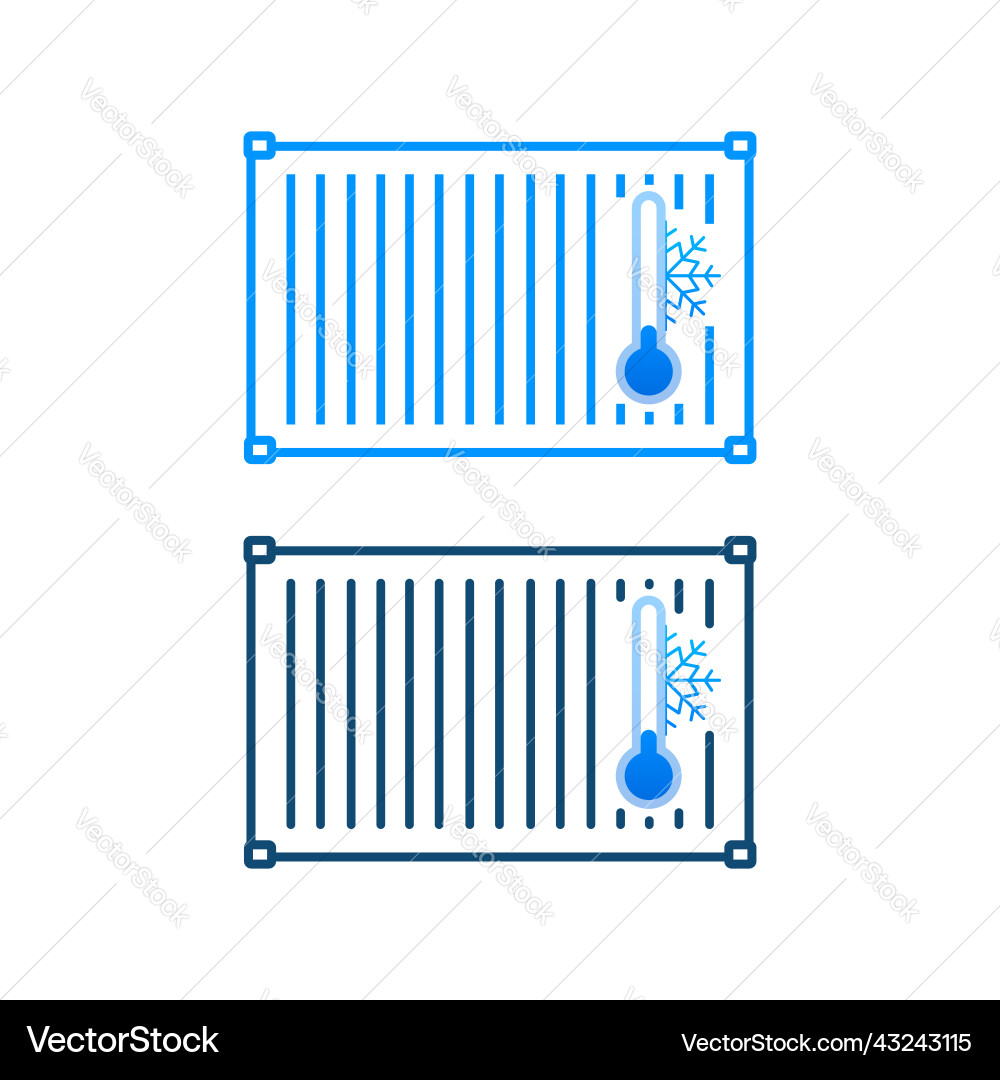 Refrigerated Shipping Container Royalty Free Vector Image