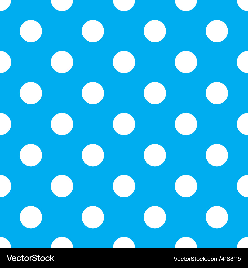 Seamless blue polka dot Royalty Free Vector Image