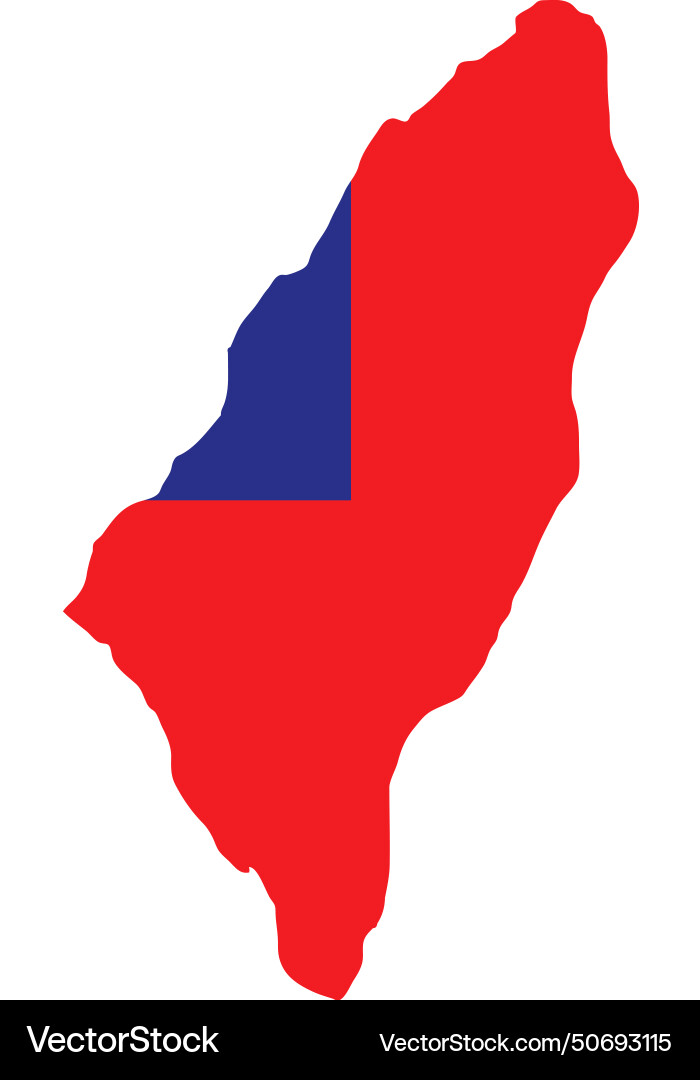 Taiwan flag in map Royalty Free Vector Image - VectorStock