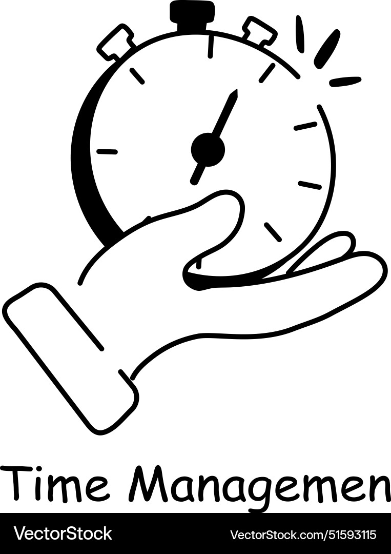 Time management Royalty Free Vector Image - VectorStock