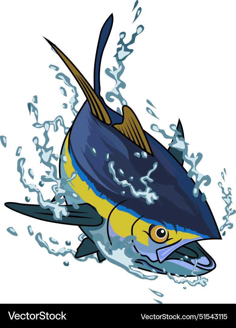 Tuna fishing logo image Royalty Free Vector Image