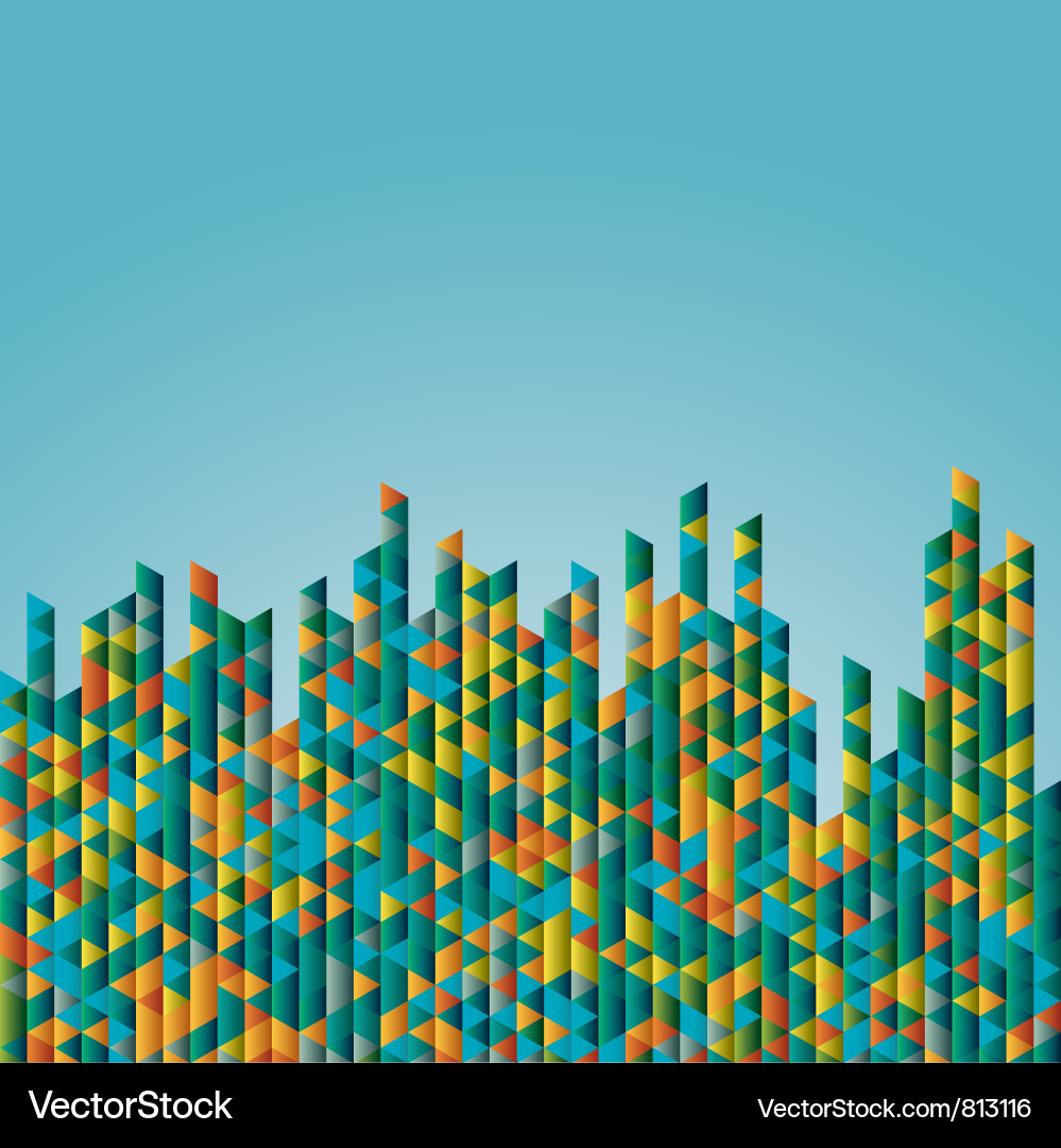 Aqua triangle background Royalty Free Vector Image