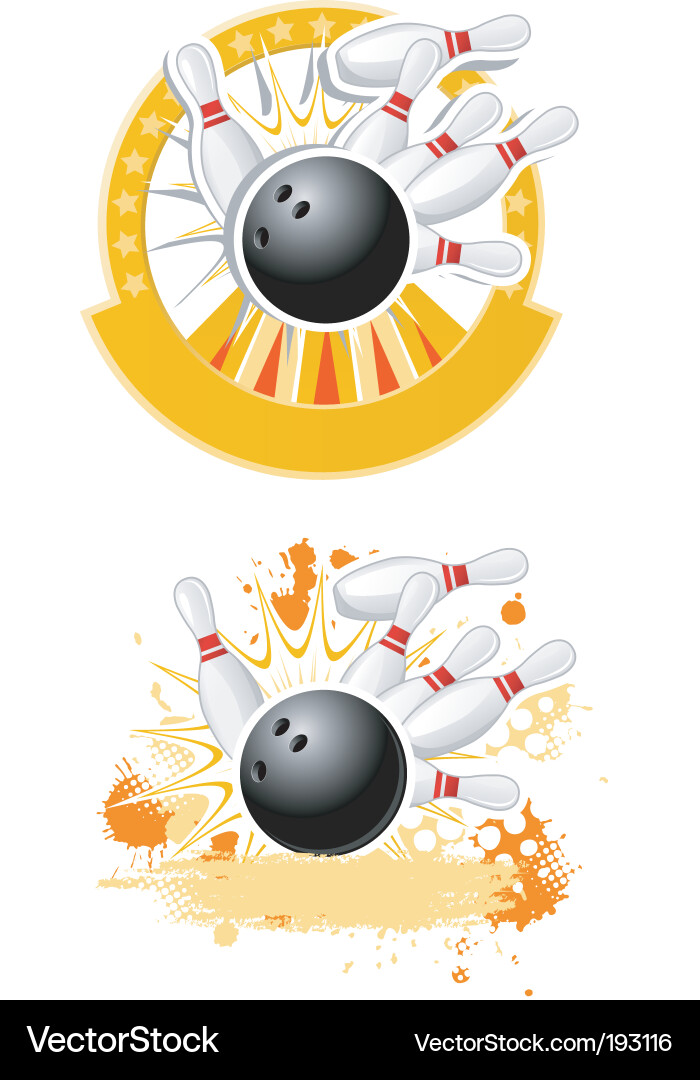 Bowling Strike Explosion Royalty Free Vector Image