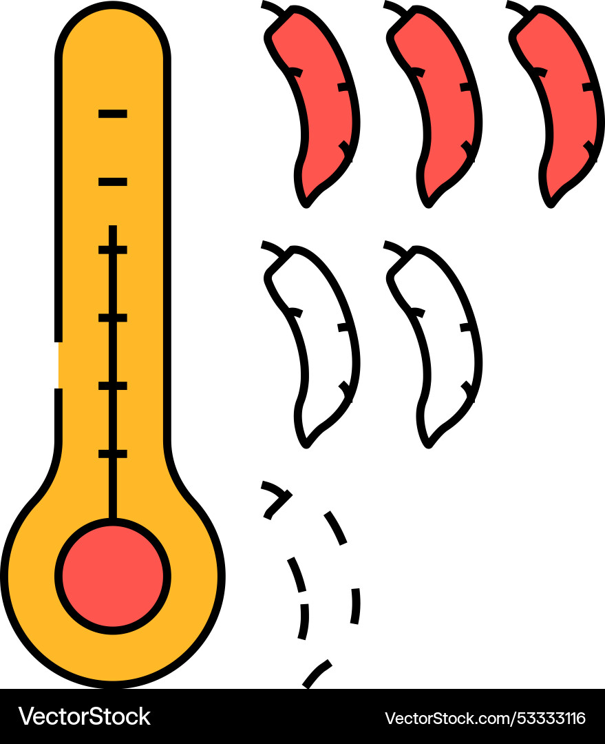 Chilli pepper spice scale icon color Royalty Free Vector