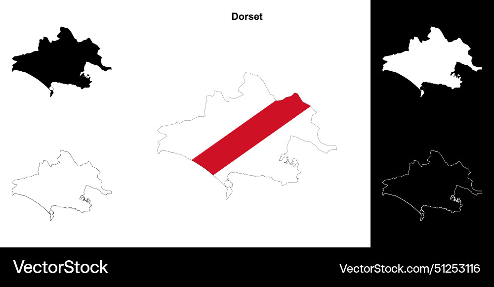 Dorset outline map Royalty Free Vector Image - VectorStock