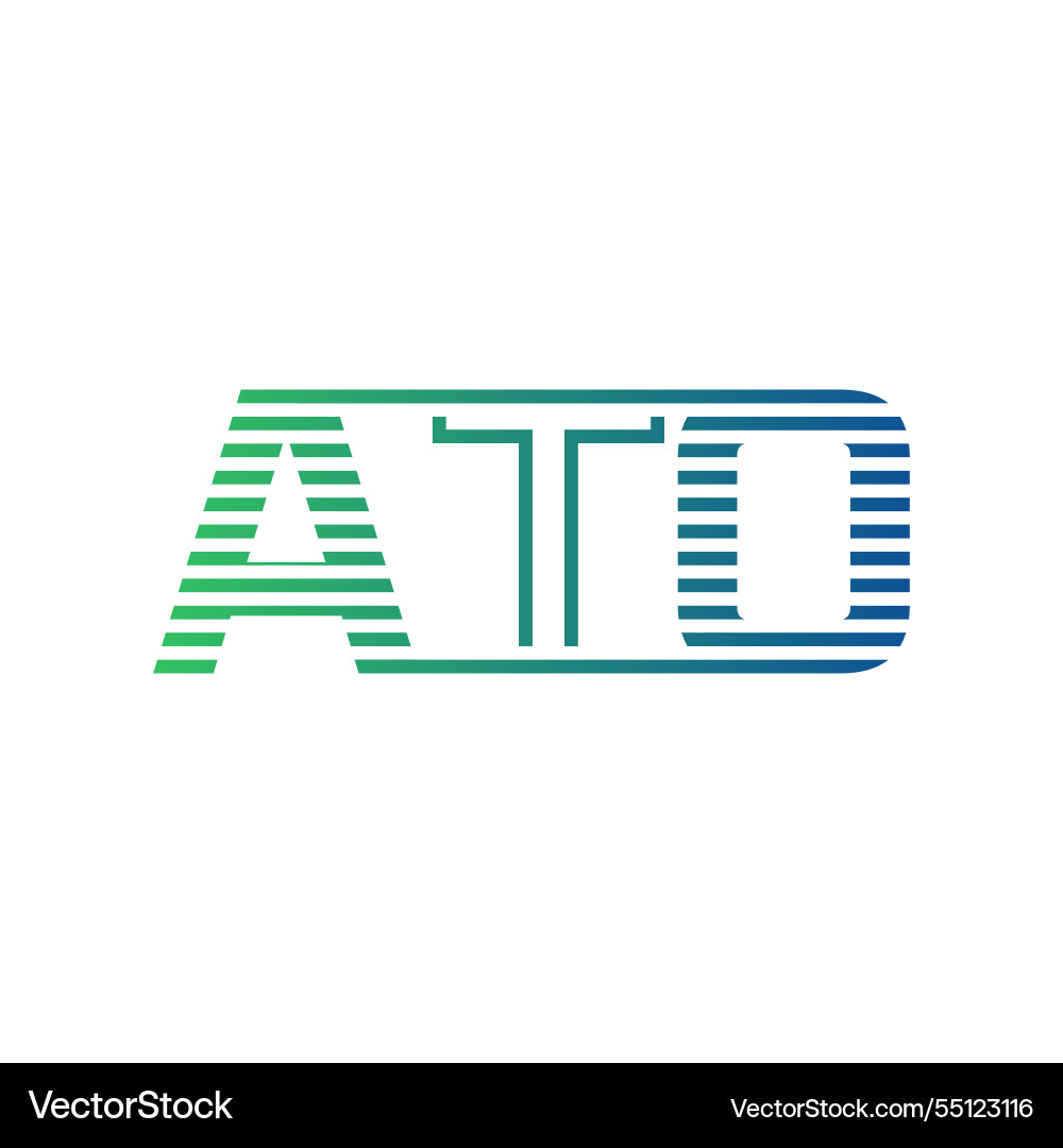 Modern ato logo design letter minimalist Vector Image