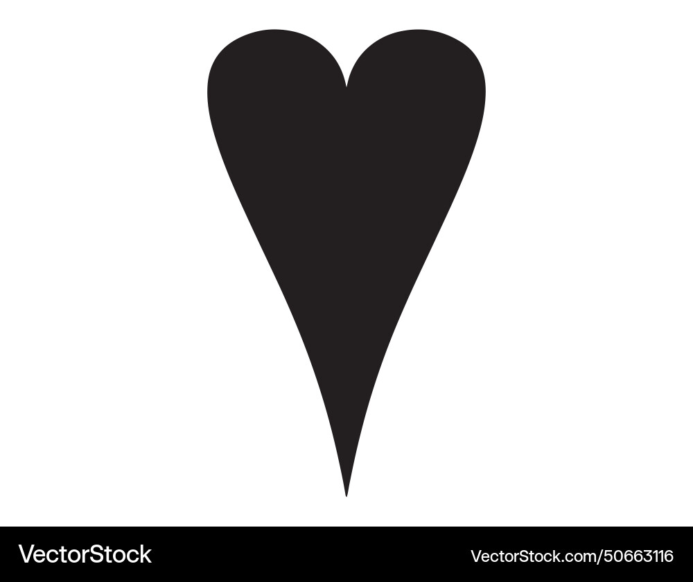 Primitive heart silhouette art Royalty Free Vector Image