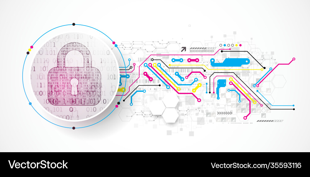 Protection concept protect mechanism system Vector Image