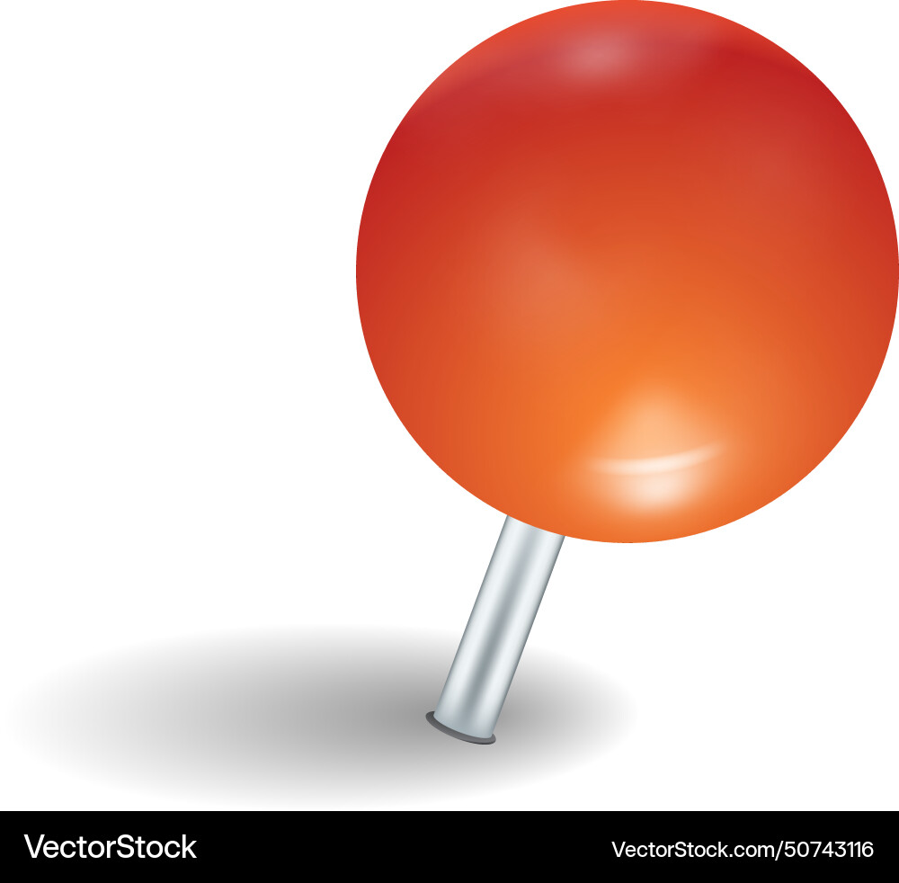Realistic round thumb tack office stationery Vector Image