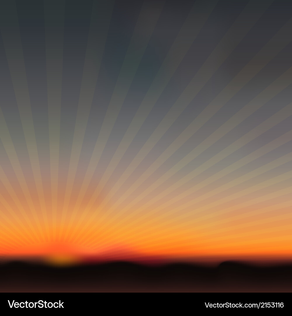 Sunset Royalty Free Vector Image - VectorStock