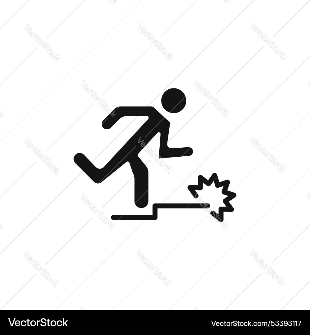 Accident icon isolated on white background Vector Image