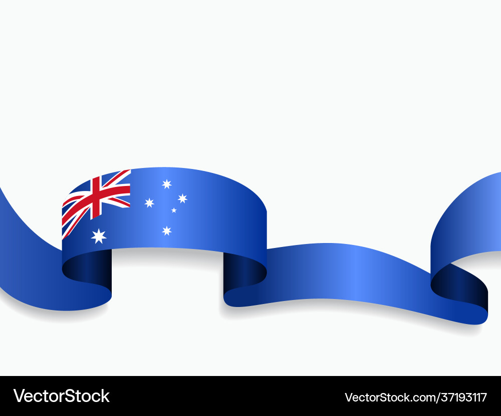 Australian flag wavy abstract background Vector Image